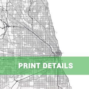 Dear Mapper Chicago United States View Abstract Road Modern Map Art Minimalist Painting Black and White Canvas Line Art Print Poster Art Print Poster Home Decor (Set of 3 Unframed) (24x36inch)