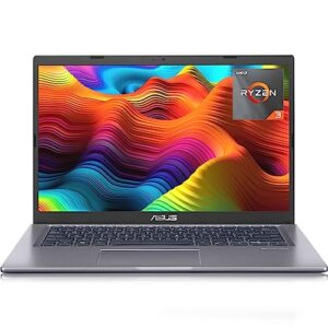 asus 2023 newest vivobook 14 laptop, 14" hd display, 12gb ram, 512gb pcie ssd, amd ryzen 3 3250u processor, up to 3.5ghz, hdmi, windows 11 in s mode, light and thin, grey