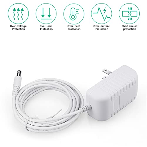 YEAOI 5V DuetSoothe Power Cord for Graco Simple Sway - 6V Snugapuppy Charger Replacement for Fisher Price, Ingenuity Swing, 10 ft, White