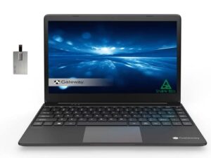 gateway 2022 14.1” ultra slim ips fhd display, intel core i5-1135g7 processor, 16gb ram, 1tb pcie ssd, intel iris xe graphics, camera, fingerprint scanner, bluetooth, black, win 10, 32gb usb card