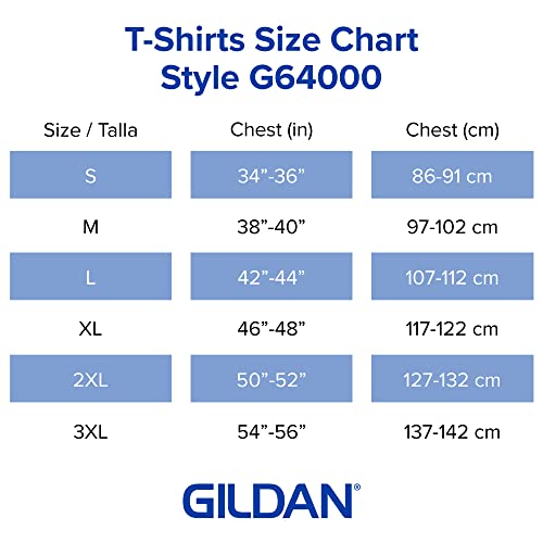 Gildan Men's Softstyle Cotton T-Shirt, Style G64000, Multipack, Daisy (2-Pack)