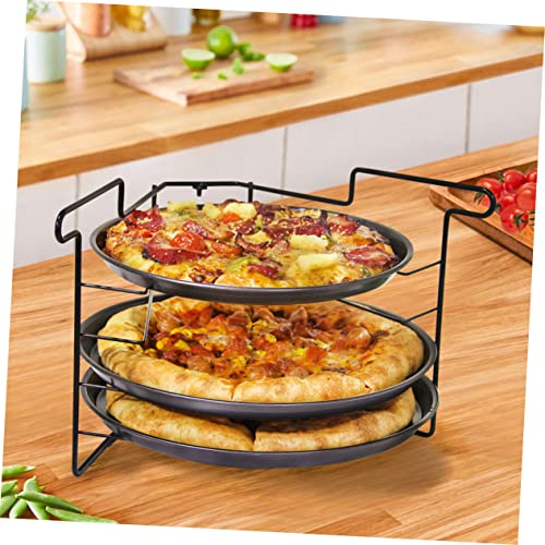 Cabilock Roasting Pan Food Platter Tray Display Dish Display Stand Pizza Pan Rest Food Plate Rack Oven Rack for Baking Hot Pot Serving Rack Pizza Plate Dish Rack Iron Vegetable Cold Dish