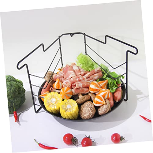 Cabilock Roasting Pan Food Platter Tray Display Dish Display Stand Pizza Pan Rest Food Plate Rack Oven Rack for Baking Hot Pot Serving Rack Pizza Plate Dish Rack Iron Vegetable Cold Dish