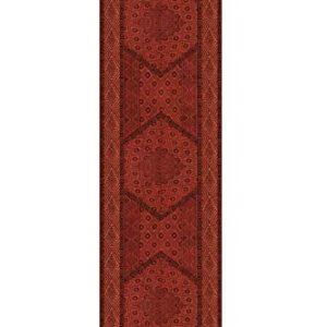 Casavani Hand Block Printed Area Rug Geometric Red Cotton Dhurrie Floor Carpet For Doormat Best Uses For Hallway Runner Rug Bedroom,Living Room,Dining Room,Purch 7x10 Feet