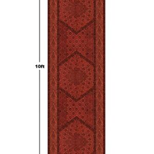 Casavani Hand Block Printed Area Rug Geometric Red Cotton Dhurrie Floor Carpet For Doormat Best Uses For Hallway Runner Rug Bedroom,Living Room,Dining Room,Purch 7x10 Feet