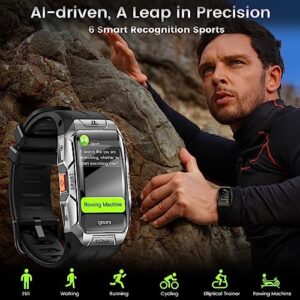 KOSPET Smart Watch 50+Days Standby Battery Life, 100 Meter Waterproof 3D Curved Corning Gorilla Glass Full Metal Health & Fitness Tracker, 70 Sports Modes 24H Smart Sleep Tracking, AMOLED Display