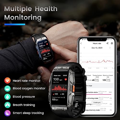 KOSPET Smart Watch 50+Days Standby Battery Life, 100 Meter Waterproof 3D Curved Corning Gorilla Glass Full Metal Health & Fitness Tracker, 70 Sports Modes 24H Smart Sleep Tracking, AMOLED Display