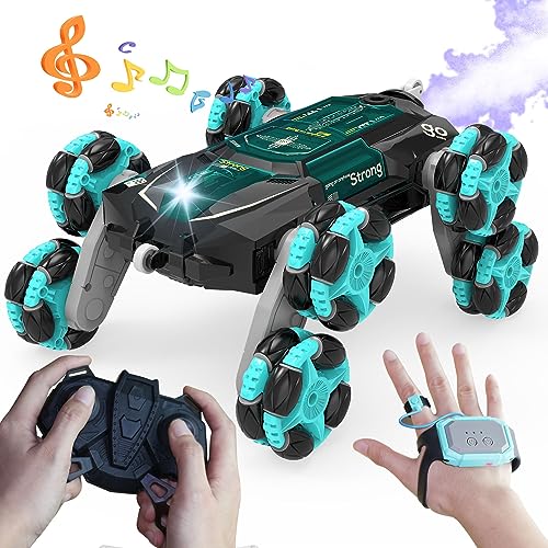 ATHLERIA 8Wd Gesture Sensing Rc Car Toys for Boy Age 8-13,2.4Ghz Remote Control Car,Racing Drift Double-Sided Stunt Car,Christmas Birthday Coolest Gift Ideas for Boys Girls Kids 8 9 10 11 12+ Year