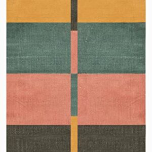 Casavani Indian Handmade Cotton Carpet Geometric Multicolor Area Dhurrie Best Uses For Home/Office 3x5 Feet Rugs for Bedroom,Living Room,Kids Room,Hallway Enterway,Kitchen 4x15 Feet Runner