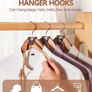 HOUSE DAY Space Saving Hanger Hooks 60 Pack, Black Clothes Hanger Connector Hooks, Heavy Duty Hanger Hooks Space Saver, Durable Hanger Connector Hooks, Premium Cascading Hanger Hooks for Closet