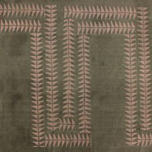 Casavani Hand Block Printed Area Rug Geometric Green & Pink Cotton Dhurrie Washable Kitchen Rugs with Tassels for Bedroom,Laundry,Living Room,Porch 4x6 5x8 2x3 Feet