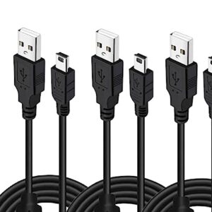 Rzzhgzq 3 Pack 10ft PS3 Controller Charger Cable Charger for Sony Playstation 3 / PS-3 Slim SixAxis Controller,PS3 Charging Cord,PS Move DualShock 3 Remote Charge Wire,Digital Camera, TI84 Plus CE