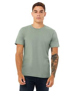 bella canvas mens cvc jersey tee, xl, heather sage