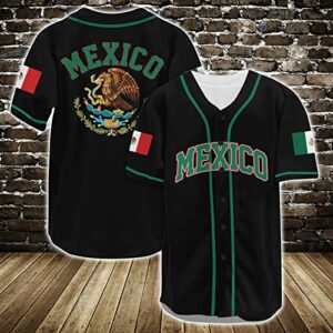 Mexico Soccer Baseball Jerseys Shirt Men, Sport Gift for Men, Mexico Eagle Baseball Shirt, Birthday Gift for Men Women (X-Large)