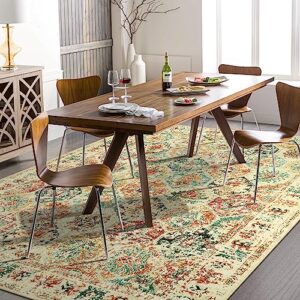 Lahome 6x9 Washable Area Rugs for Living Room, Large Bedroom Rug Soft Colorful Dining Room Mat, Transitional Printed Indoor Non Slip Accent Carpet for Nursery Office Coffee Table Home Office