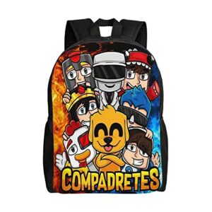 hei bai.jzq outdoor durable multifunction casual canvas bag cartoon backpack daypack bookbag