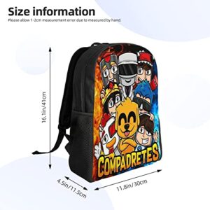 Hei Bai.JZQ Outdoor Durable Multifunction Casual Canvas Bag Cartoon Backpack Daypack Bookbag