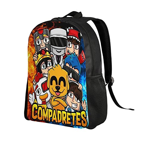 Hei Bai.JZQ Outdoor Durable Multifunction Casual Canvas Bag Cartoon Backpack Daypack Bookbag