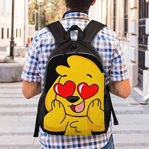 Hei Bai.JZQ Outdoor Durable Multifunction Casual Canvas Bag Cartoon Backpack Daypack Bookbag