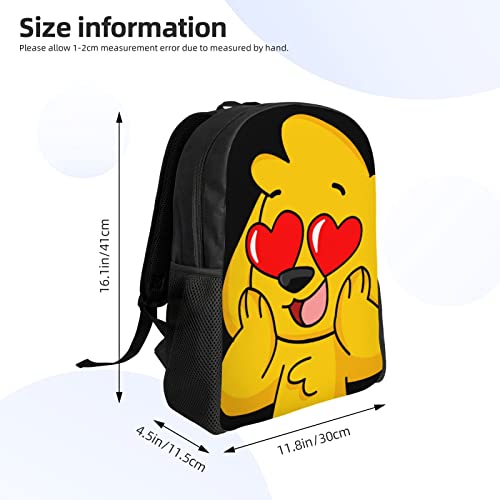 Hei Bai.JZQ Outdoor Durable Multifunction Casual Canvas Bag Cartoon Backpack Daypack Bookbag