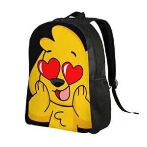 Hei Bai.JZQ Outdoor Durable Multifunction Casual Canvas Bag Cartoon Backpack Daypack Bookbag