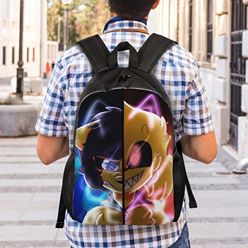 Hei Bai.JZQ Outdoor Durable Multifunction Casual Canvas Bag Cartoon Backpack Daypack Bookbag