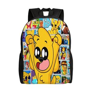 hei bai.jzq outdoor durable multifunction casual canvas bag cartoon backpack daypack bookbag