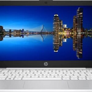 HP Premium 11" HD IPS Laptop, Intel Celeron N Processor 2.60GHz Turbo Speed, 4GB DDR4, 128GB Storage(64GB SSD+64GB MSD), Ultra-Fast WiFi Speed, Windows 11 OS, Pearl White Color (Renewed)