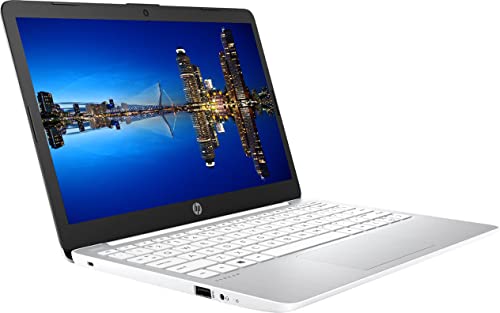 HP Premium 11" HD IPS Laptop, Intel Celeron N Processor 2.60GHz Turbo Speed, 4GB DDR4, 128GB Storage(64GB SSD+64GB MSD), Ultra-Fast WiFi Speed, Windows 11 OS, Pearl White Color (Renewed)