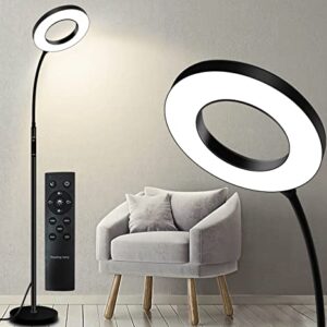 KS KINGSTAR Sofa Standing lamp Floor lamp Side Reading Lamps 3-Color Tall Standing Pole Light with Remote for Live Stream Learning and Reading Living Room,Bed Room,Home Office