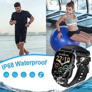 Smart Watch(Answer/Make Call), 1.85" Smartwatch for Men Women IP68 Waterproof, 100+ Sport Modes, Fitness Activity Tracker, Heart Rate Sleep Monitor, Pedometer, Smart Watches for Android iOS, 2023