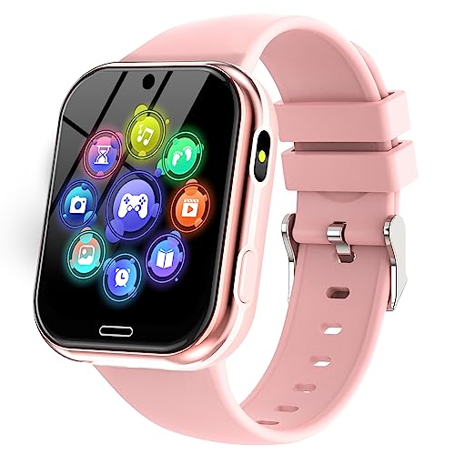 Smart Watch for Kids Gift for Girls Toys Age 6-8 Kids Game Smart Watches for Girls Boys 8-10 with 24 Games Video Camera Music Alarm Educational Birthday Gifts Ages 6 7 8 9 10 11 12 Years Old (Pink)