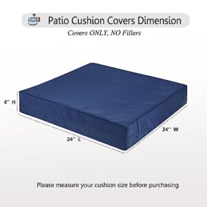 Indeed BUY Outdoor Cushion Covers 24" x 24",Patio Chair Cushion Cover Slipcovers Washable Cushion Covers Replacement for Patio Furniture Seat Sofa Wicker Chair