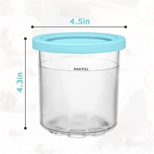 TONONE Creami Deluxe Pints, for Ninja Creamy Pints, Ice Cream Storage Containers Airtight and Leaf-Proof Compatible NC301 NC300 NC299AMZ Series Ice Cream Maker