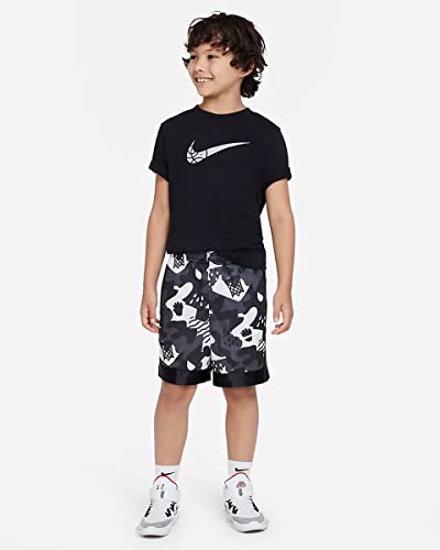 Nike Big Boys' Dri-FIT Elite Basketball Shorts (Large, Black/Black/White)