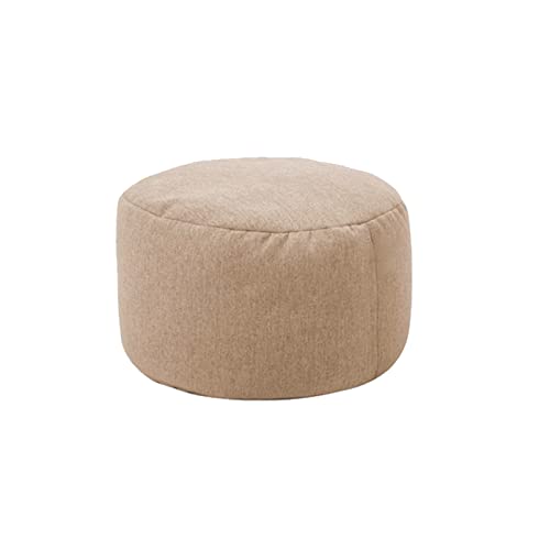 DHTDVD Small Round Beanbag Sofas Cover Waterproof Gaming Bed Chair Seat Bean Bag Solid Lounger Chair Sofa Cotton Linen (Color : E, Size : 20x32cm)