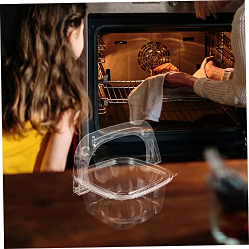 ULTECHNOVO 10pcs Boxes Transparent Cake Box Plastic Dessert Containers Mini Plastic Containers Plastic Cake Containers Mini Cake Containers with Lids Small Pie Box Sushi Packing Box Clear Box