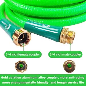 Persevere Garden Hose 50 ft Heavy Duty Water Hose 5/8,180PSI Kink Resistant,Heavy Duty, Lightweight, Flexible Hose for Plants,Lawn & Garden Watering Equipment, 3/4 Solid Fittings