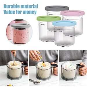 Ice Cream Pints Cups Reusable Ice Cream Pints Containers Kitchen Accessory with Lids for Ninja XSKPLID2CD, Compatible with NC299AMZ C300s Series to Ice Cream Mix Finished Products Storage (1PC Pink)