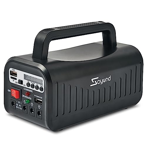 Solar Generator, Soyond Solar Powered Generator with Panel Included, 8000mAh Portable Power Station with 2 LED Bulbs for Home Use Emergency, Outdoor Generator for Camping,Travel