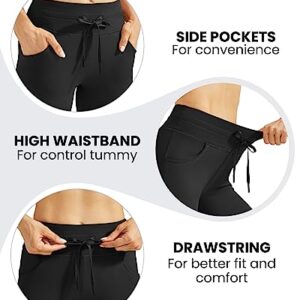 Promover Fleece Lined Women Flare Yoga Pants with Pockets Winter Warm Bootcut Pants(Black,M)