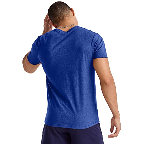 Hanes Men's Originals Tri-Blend Tall T-Shirt, Lightweight Tee, Big & Tall Sizes, Royal Triblend