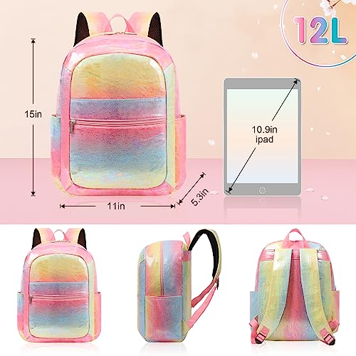 WTUST Backpack for Girls Kids, Preschool Bookbag School Backpack for Kindergarten Toddlers Elementary, Back to School Supplies, Summer Camping Backpack, Cute Pink Girls Classic School Backpack