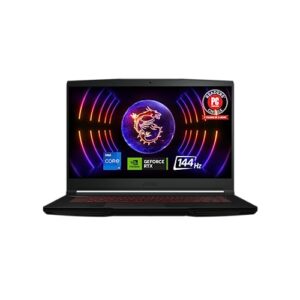 msi thin gf63 gaming laptop: intel core i5-12450h geforce rtx 2050, 15.6" fhd, 144hz, 8gb ddr4, 512gb nvme ssd, type-c usb 3.2 gen 1, cooler boost 5, win 11 home: black 12ucx-484us