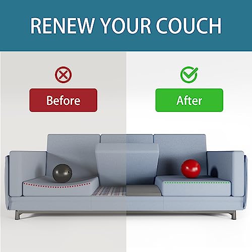 Rinkai-S Curve Couch Sofa Support | CertiPUR-US Certified | Prevents Sagging and Repairs Cushions | 20" x 20" x 2" High-Density Foam | Cuttable Design | High Rebound （Med ， 2 Piece for loveseat Sofa）