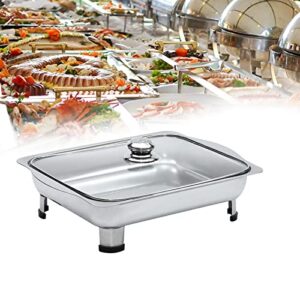 Gazechimp Chafing Dish Buffet Dish Tray Food Plate Easy to Clean Rectangular Serving Tray Stainless Steel Chafer for Catering Events Birthday Holidays, arc