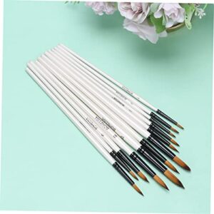 Ciieeo 1 Set/12pcs Summer Sets Detailing Brush Kit Paint Sets Acrylic Brush Coloring Art Paint Brushes Paint Brush Set Paint Brushes Oil Paintbrush Student Acrylic Painting White