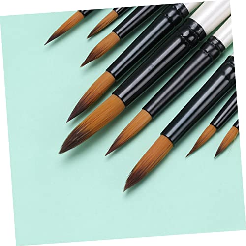 Ciieeo 1 Set/12pcs Summer Sets Detailing Brush Kit Paint Sets Acrylic Brush Coloring Art Paint Brushes Paint Brush Set Paint Brushes Oil Paintbrush Student Acrylic Painting White