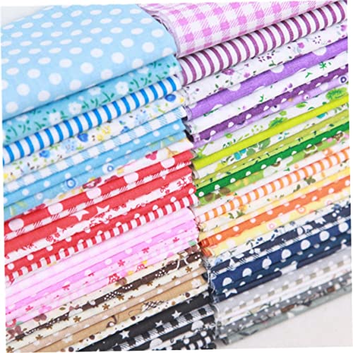 JEWEDECO 7pcs Linen Sheets Cotton Percale Sheets Felt Sheets Cotton Floral Fabric Quilting Fabric Bundles Craft Fabric Scraps Scrapbook Crafts Cloth Women's Flowers Combo Plate