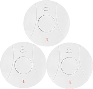 3 pack photoelectric smoke and carbon monoxide detector, smoke alarm sealed-in 10 year lithium battery-operated (white)